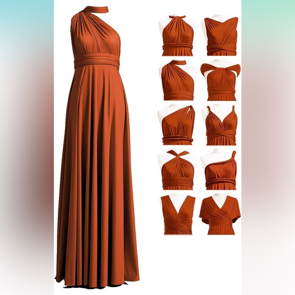 72styles | Dresses | Infinity Maxi Dress In Burnt Orange | Poshmark